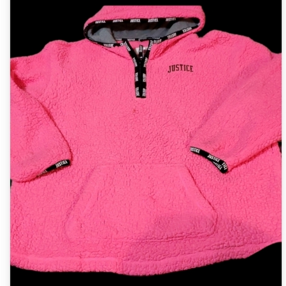 Justice | Shirts & Tops | Justice 2 Plus Neon Pink Hooded Pullover ...